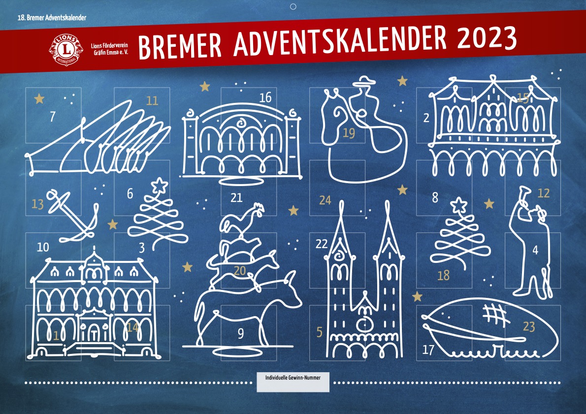 Adventskalender 2023 - Bremen-Gräfin Emma - Lions Deutschland